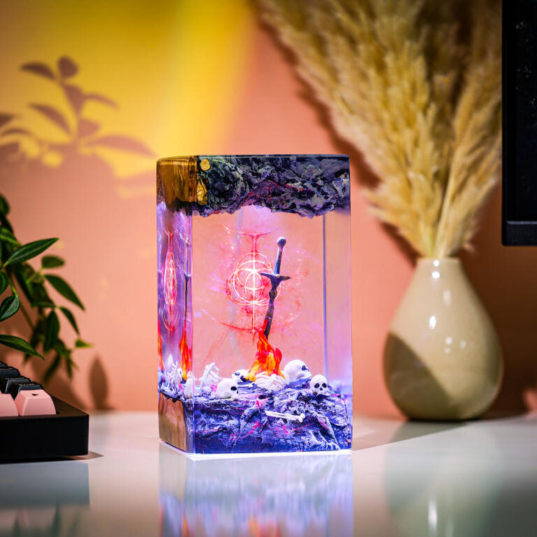 Resting place in Bonfire Dark Soul Lamp – Egoartbyvan