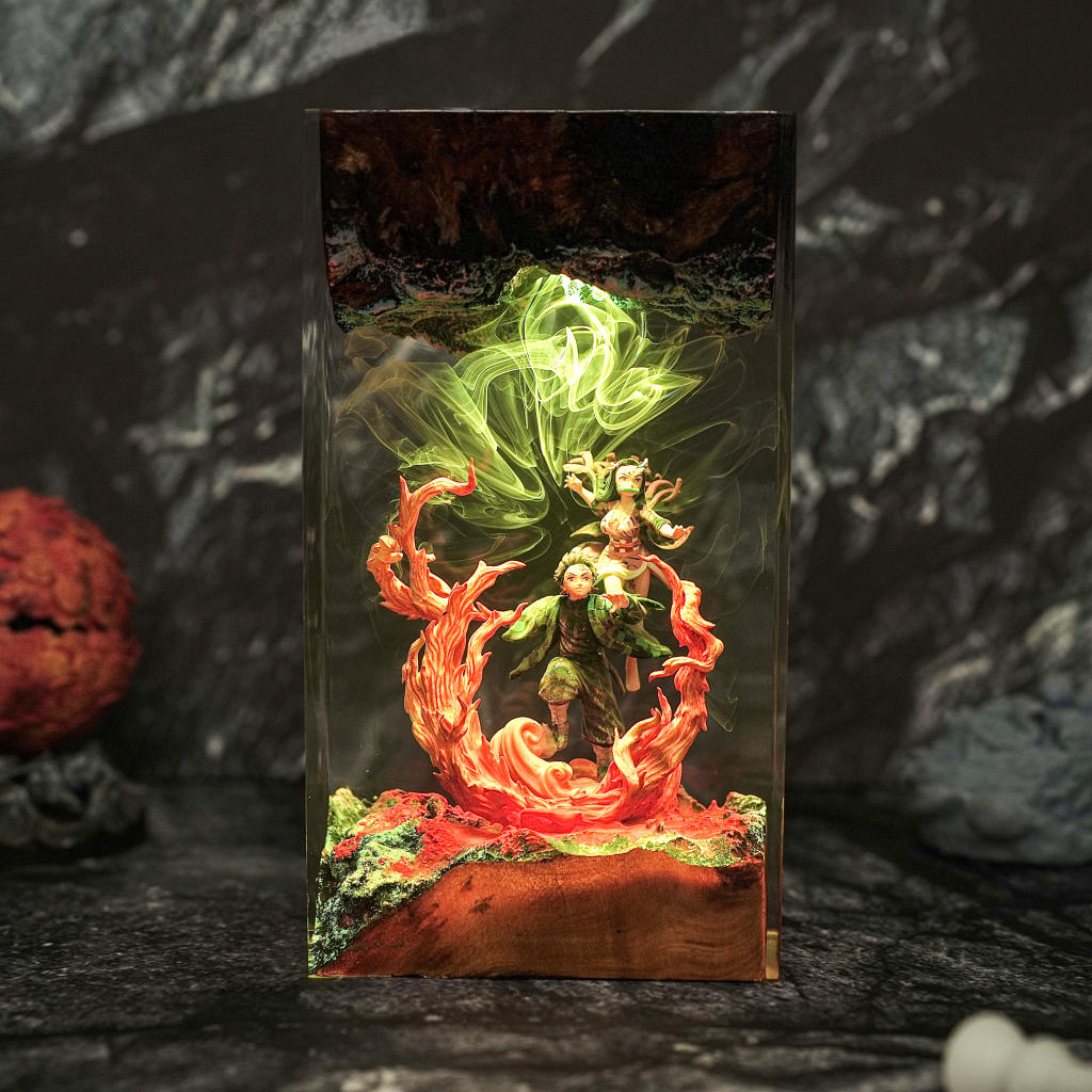 Demon Slayer Tanjiro & Nezuko Lamp Ver 2 – Egoartbyvan