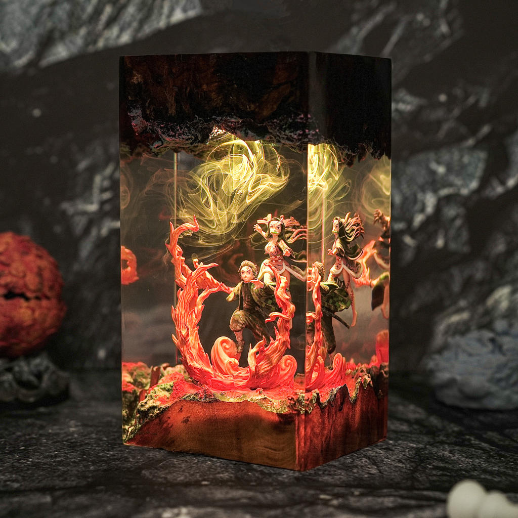 Demon Slayer Tanjiro & Nezuko Lamp Ver 2 – Egoartbyvan