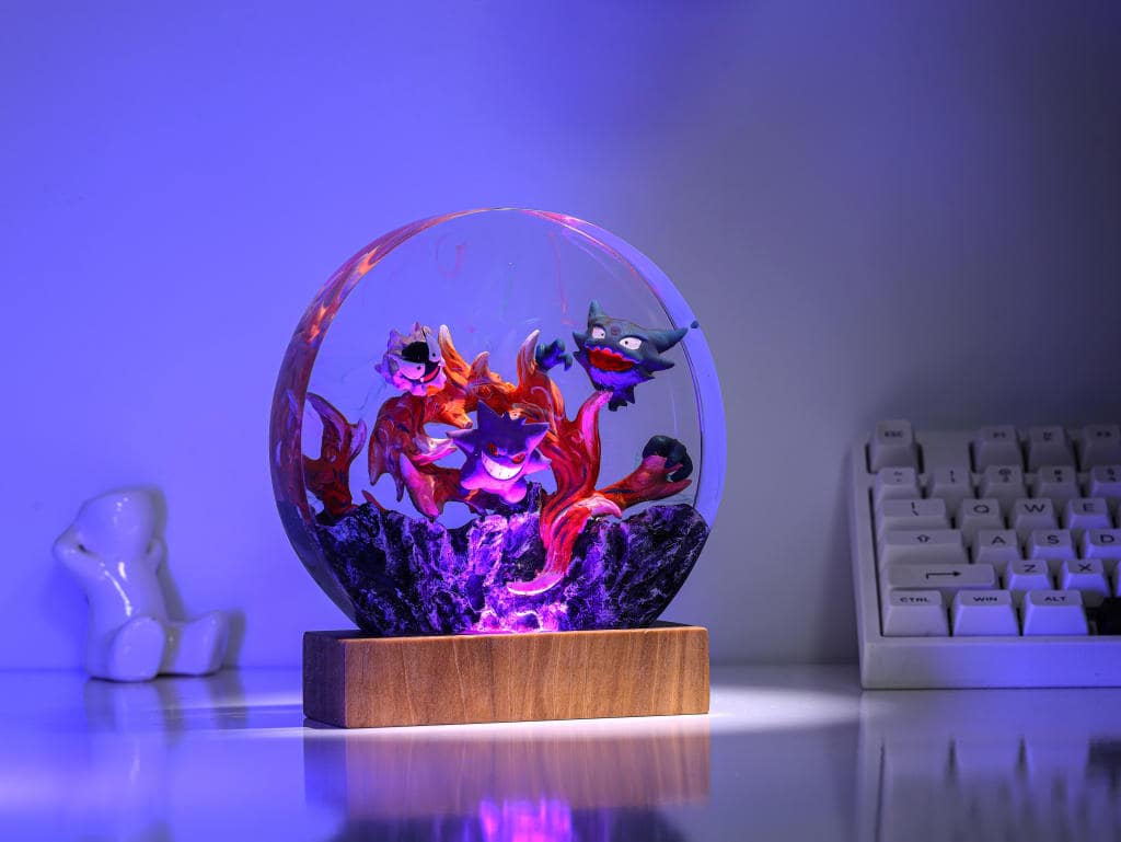 Circular Gengar Pokemon Epoxy Lamp – Egoartbyvan