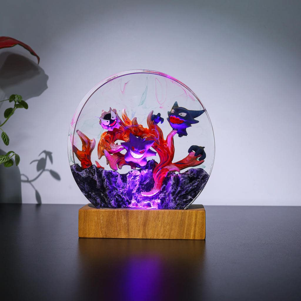 Circular Gengar Pokemon Epoxy Lamp – Egoartbyvan