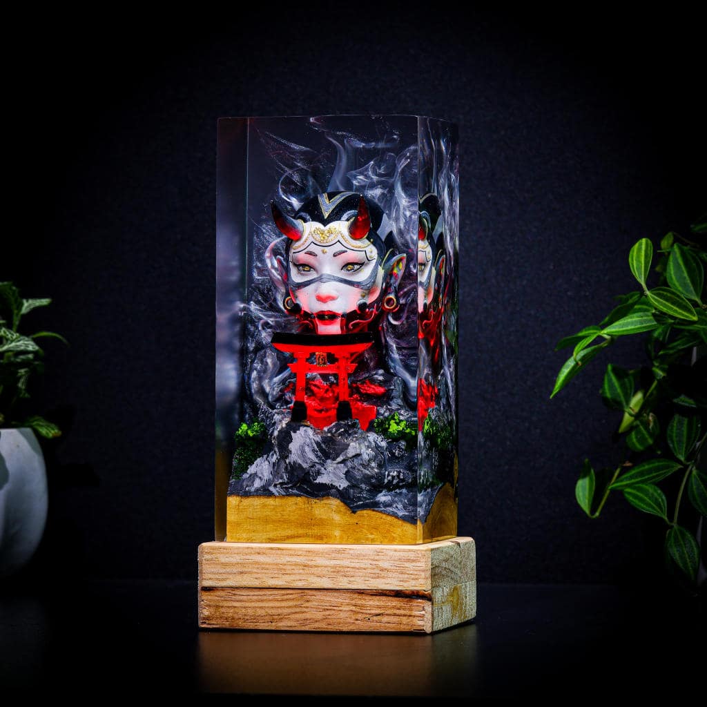 Oni Mask and Torii Gate Night Lamp – Egoartbyvan