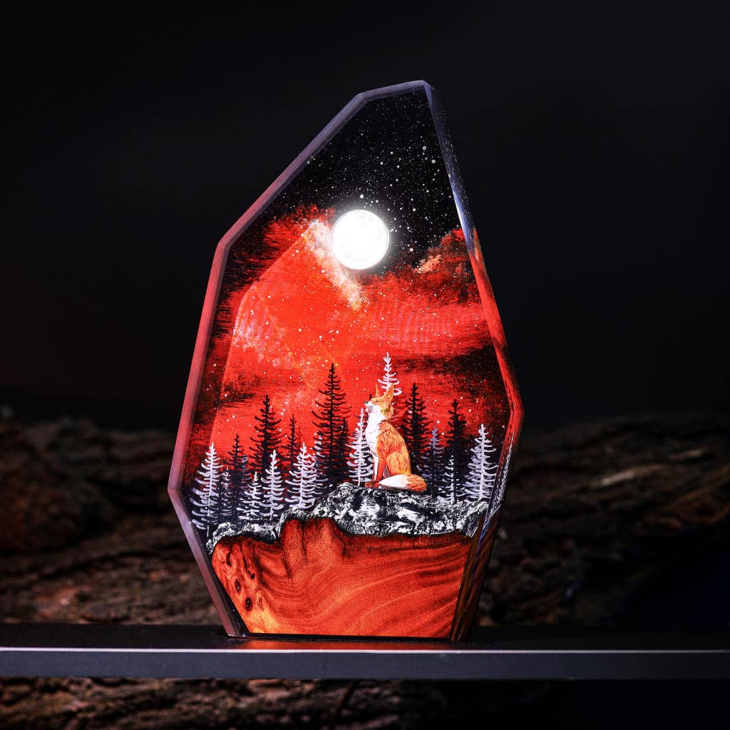 Red Fox in the Winter Night Light – Egoartbyvan