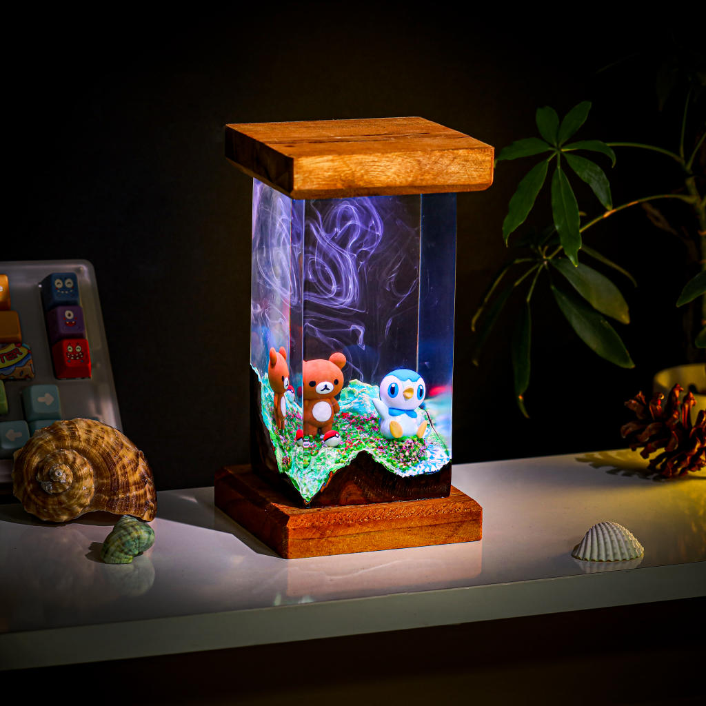Rilakkuma and Piplup Pokémon Resin Lamp – Egoartbyvan