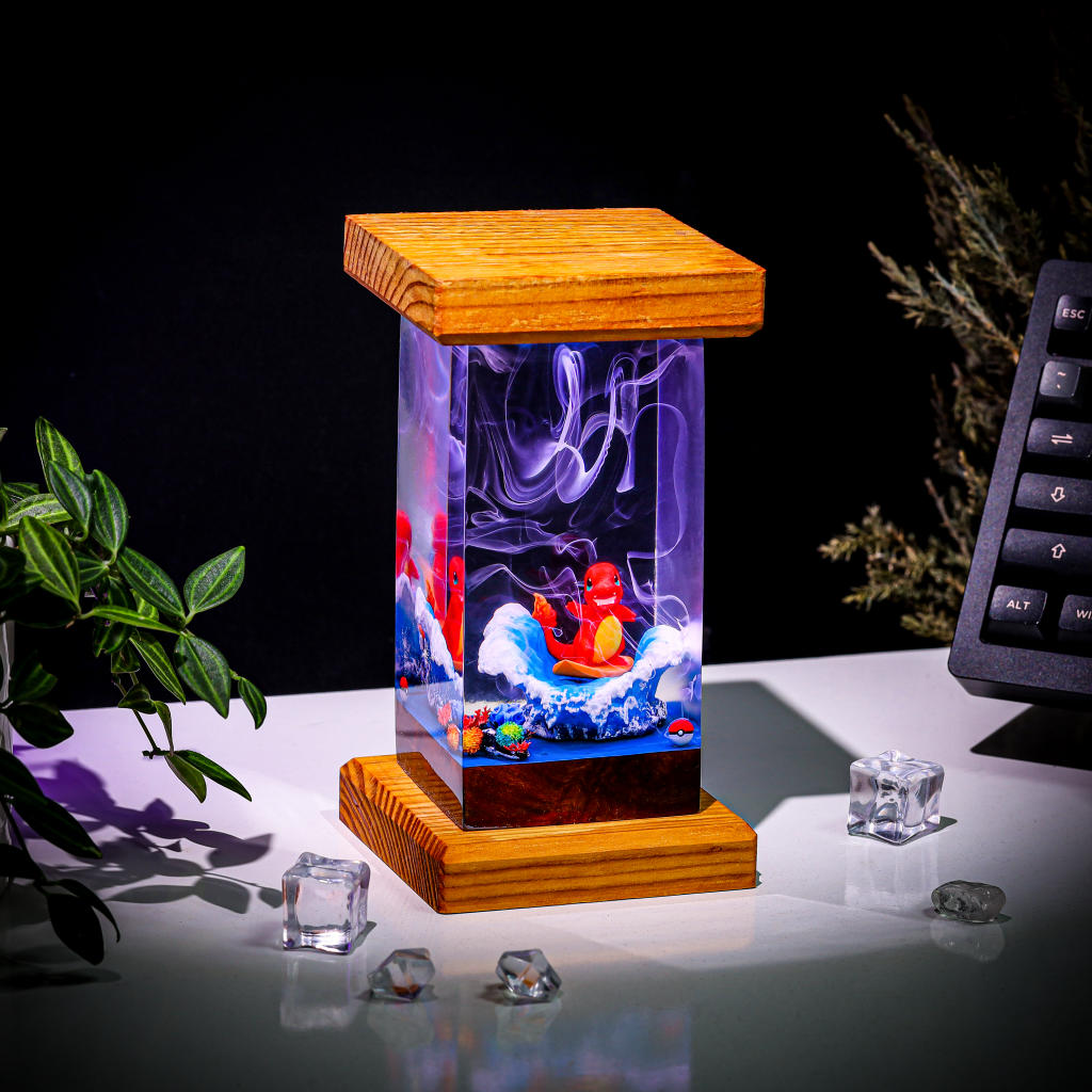 Surfing Charmander Pokémon Resin Night Light – Egoartbyvan