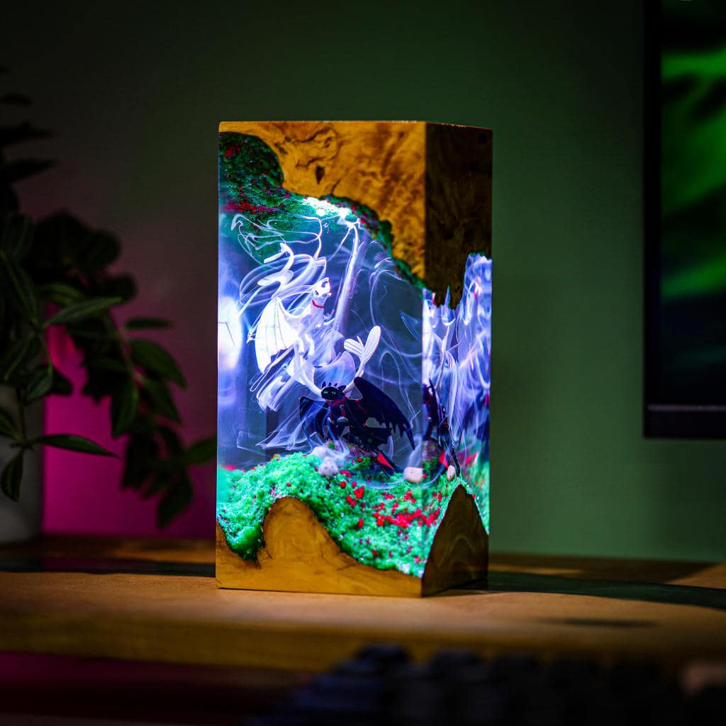 Toothless and light fury lamp ver 3 – Egoartbyvan