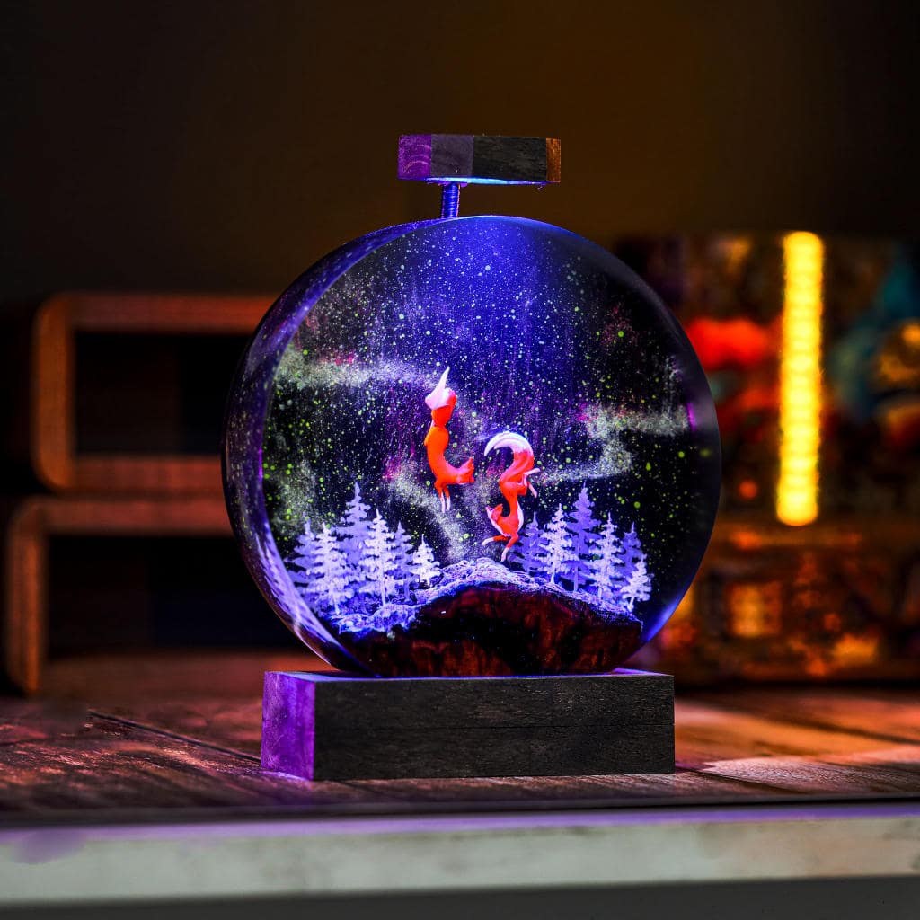 Circular Fox Resin Lamp – Egoartbyvan