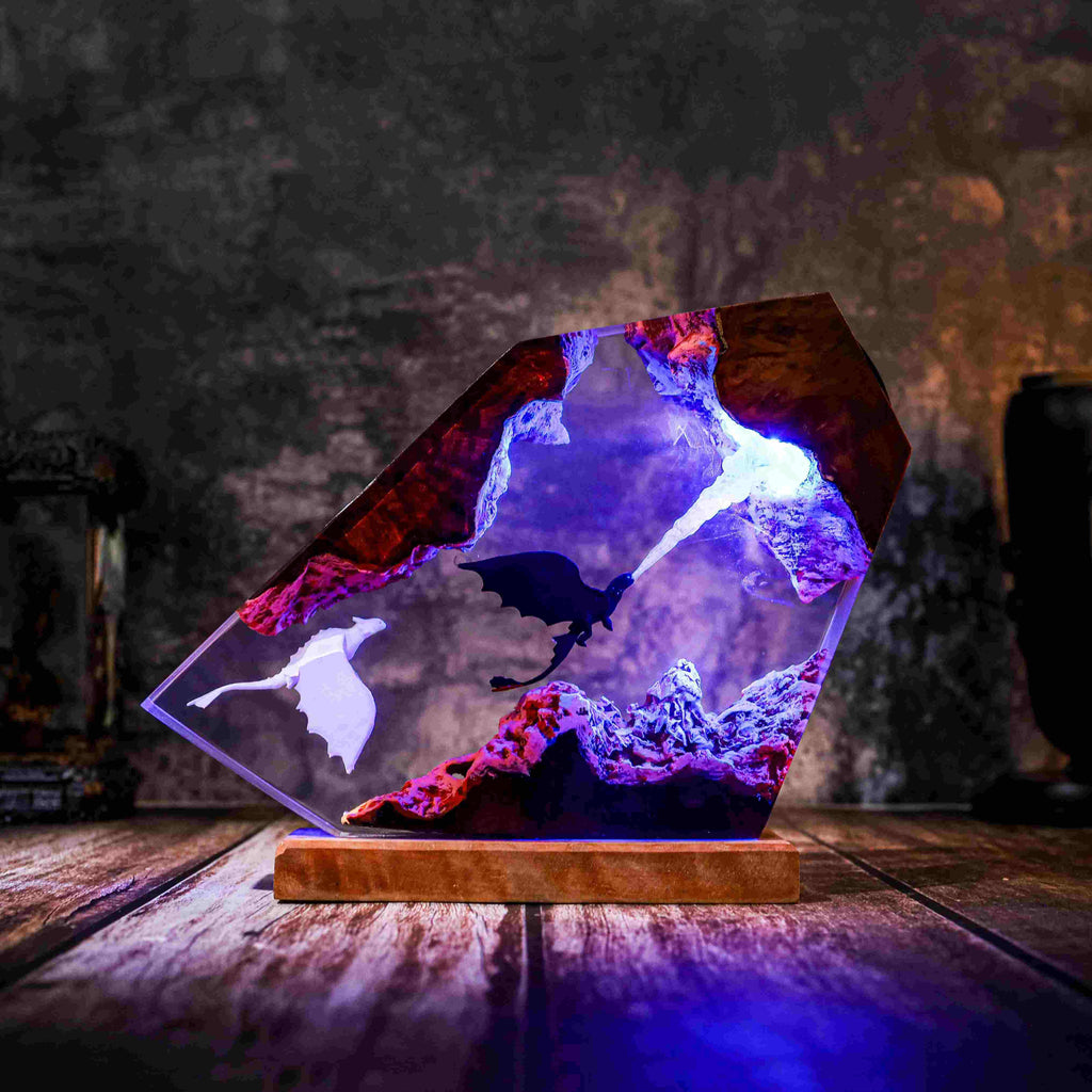 Fire Breathing Toothless and Light Fury Lamp – Egoartbyvan