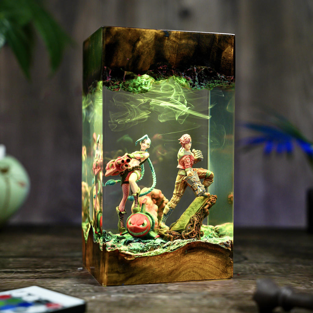 Jinx and Vi Arcane League of Legends Lamp – Egoartbyvan
