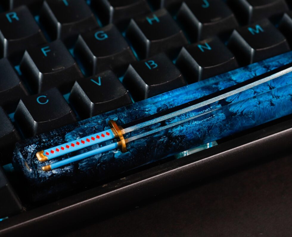 Blue Katana Spacebar Keycap – Egoartbyvan