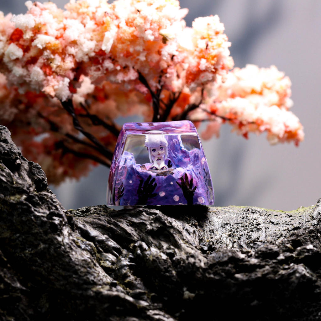 Emilia Re:Zero keycap – Egoartbyvan