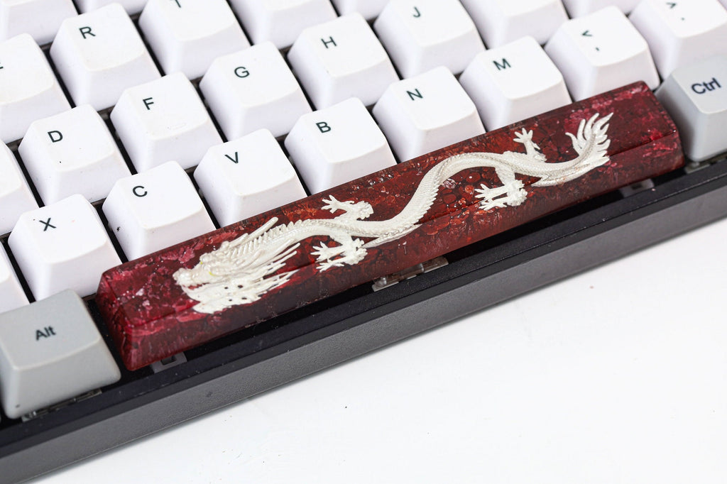 White Dragon Spacebar Resin Keycap – Egoartbyvan