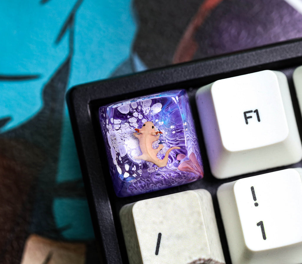 Axolotl artisan keycap – Egoartbyvan