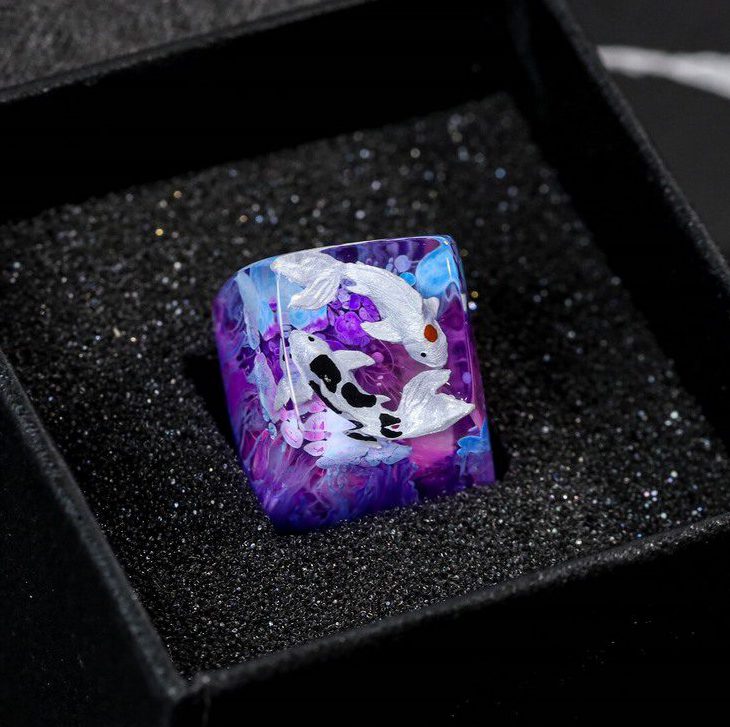 Purple Koi Artisan Keycap – Egoartbyvan