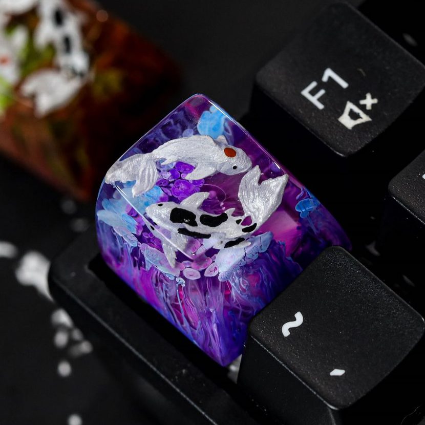 Purple Koi Artisan Keycap – Egoartbyvan