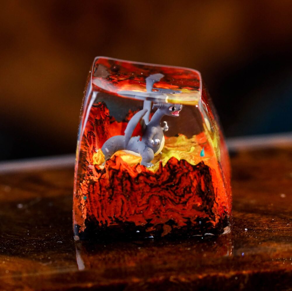 Shiny Charizard artisan keycap – Egoartbyvan