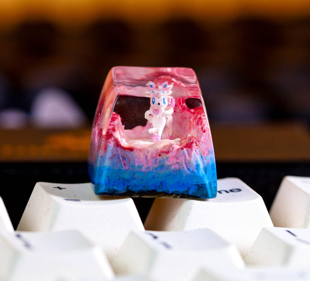 Sylveon Pokemon artisan keycap – Egoartbyvan